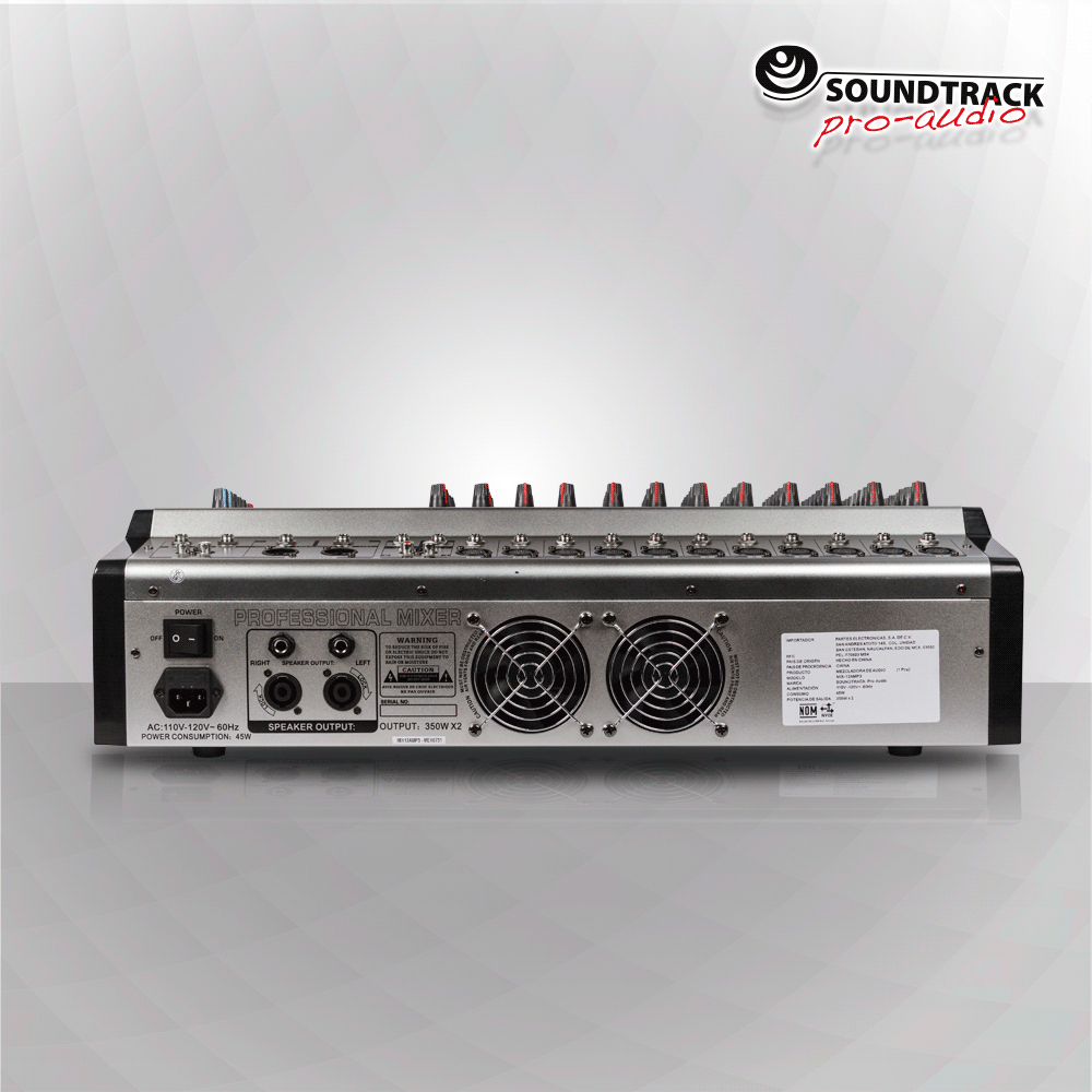 Mezcladora Amplificada de 12 Canales SOUNDTRACK Modelo: MIX-12AMP3 ...